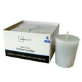 Mainstays Unscented Votive Candles Light Gray 4 Pack for Weddings ...