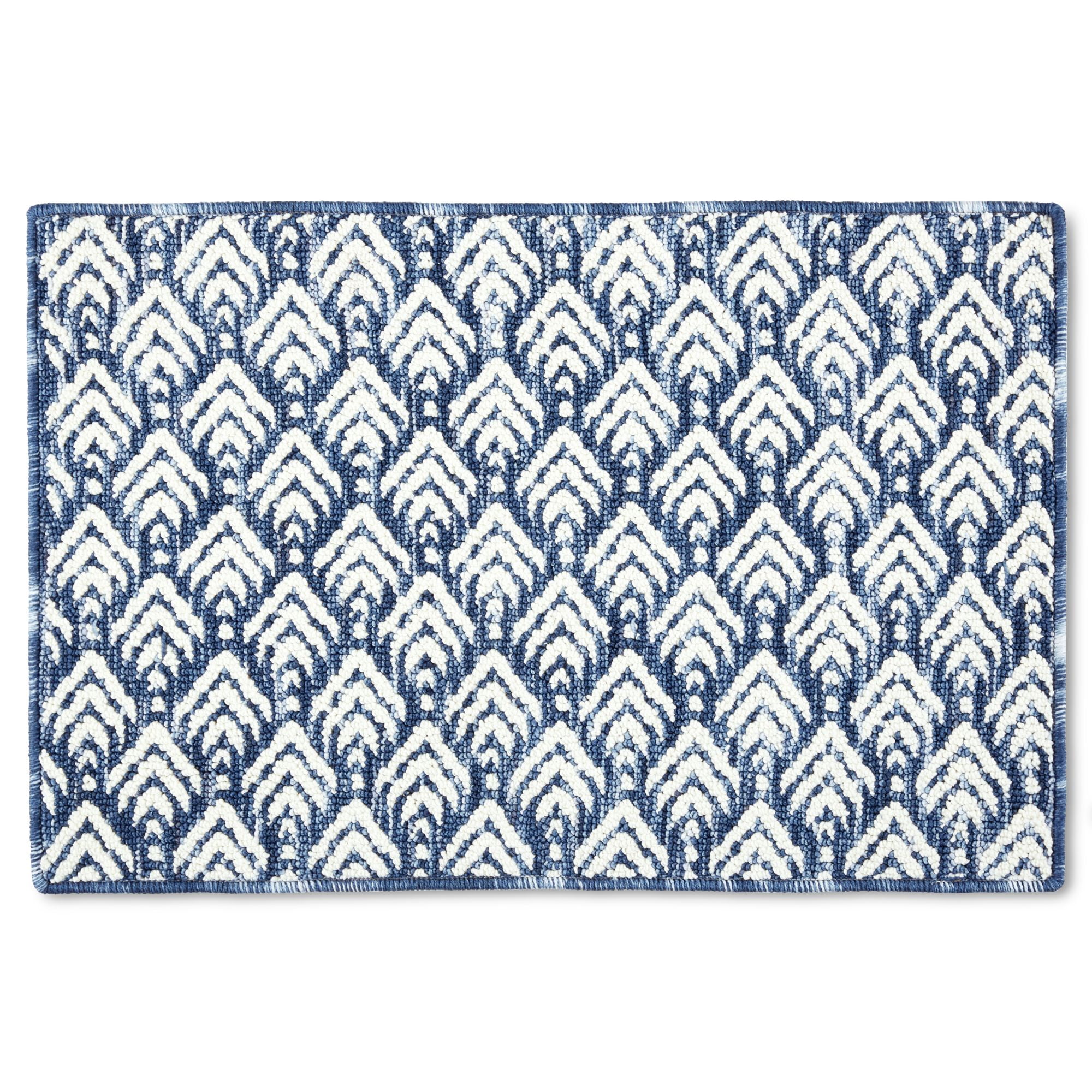 Mainstays Walker Woven Fabric Mat - Design, 18x27, Blue - Walmart.com