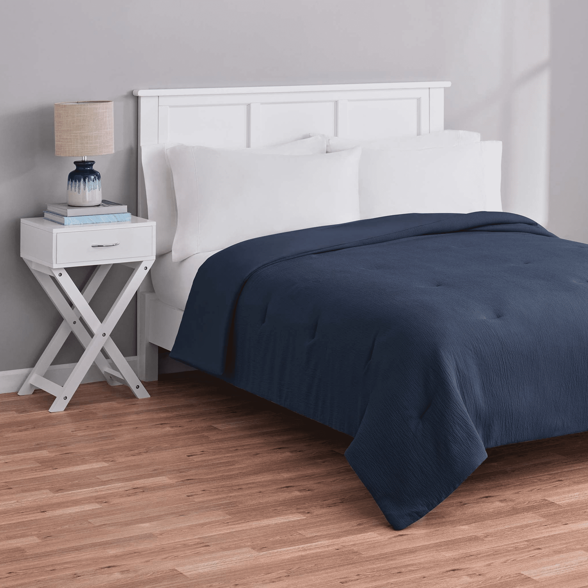Mainstays Washed Indigo Comforter, Queen - Walmart.com
