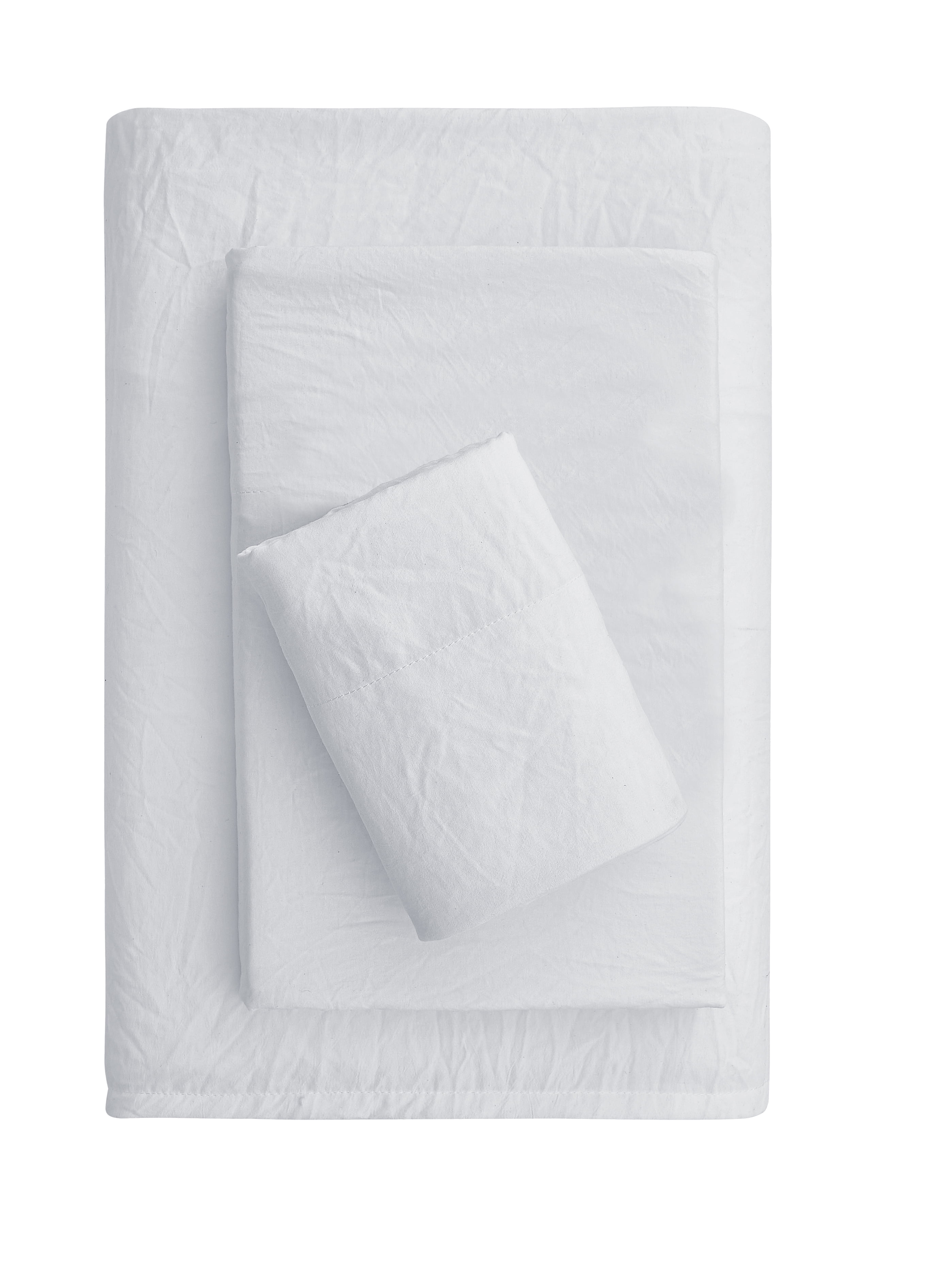 Mainstays Ultra Soft Microfiber Bed Sheet Set, Twin-XL, Arctic White, 3 ...