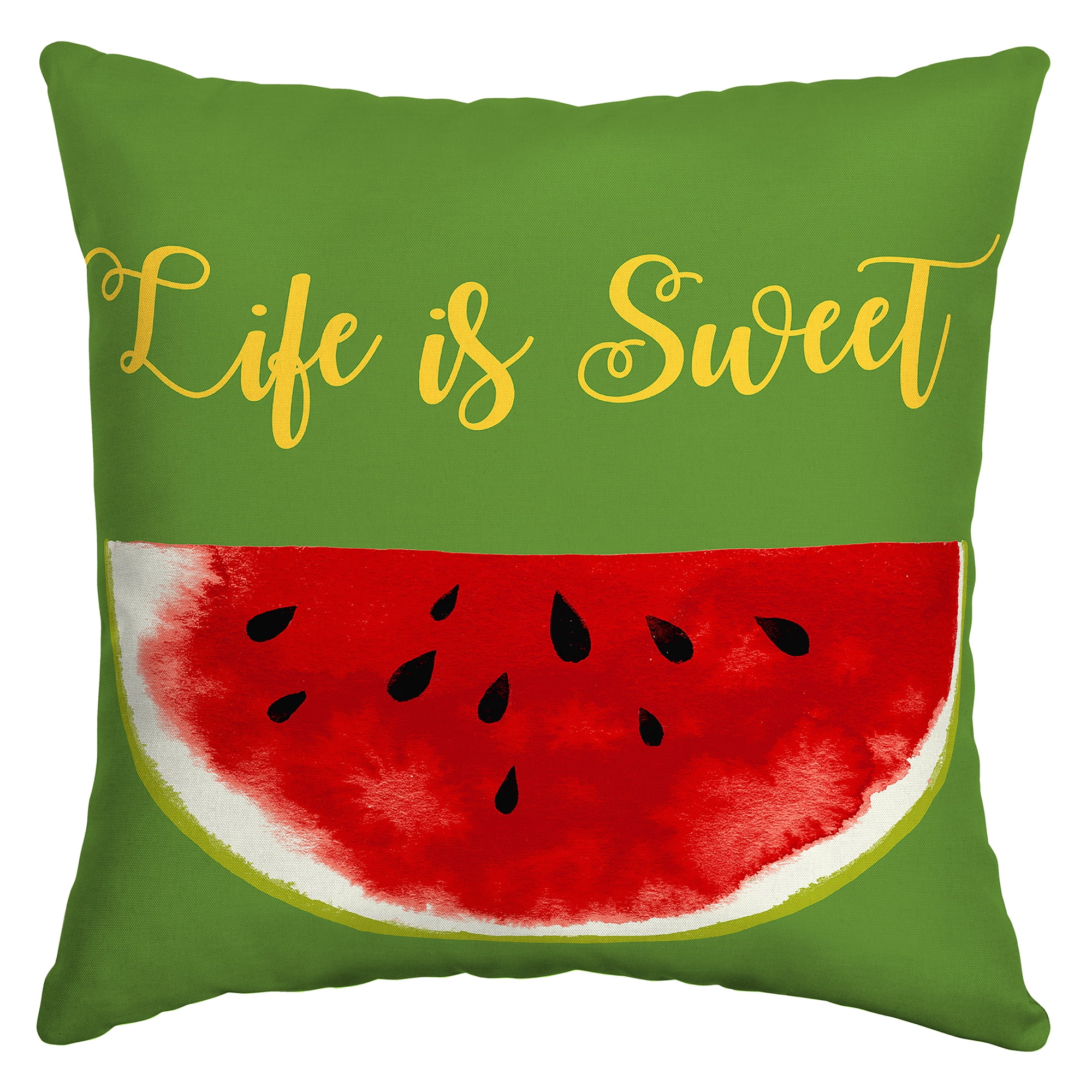 Mainstays Watermelon 16" Outdoor Throw Pillow - Walmart Business Supplies