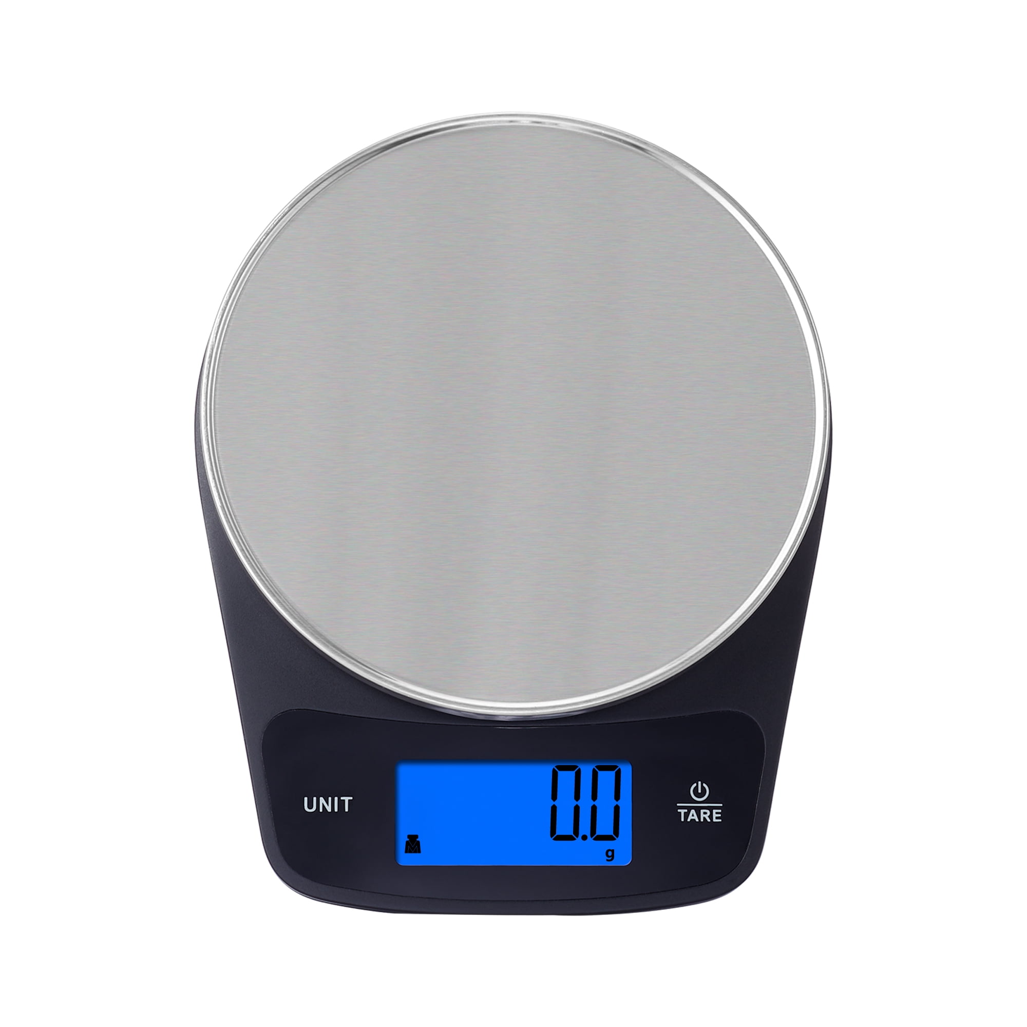 Mainstays Waterproof Digital Kitchen Scale with Blue Backlit, Black ...