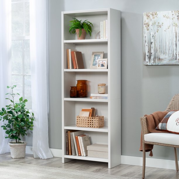 Mainstays Westley 5 Shelf Bookcase, White Finish - Walmart Business ...