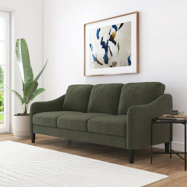 Mainstays Westley Swoop Arm 74" Sofa, Moss Green - Walmart.com