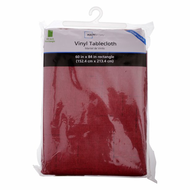 Mainstays Wexler 60" x 84" Red Sedona Tablecloth - Walmart.com
