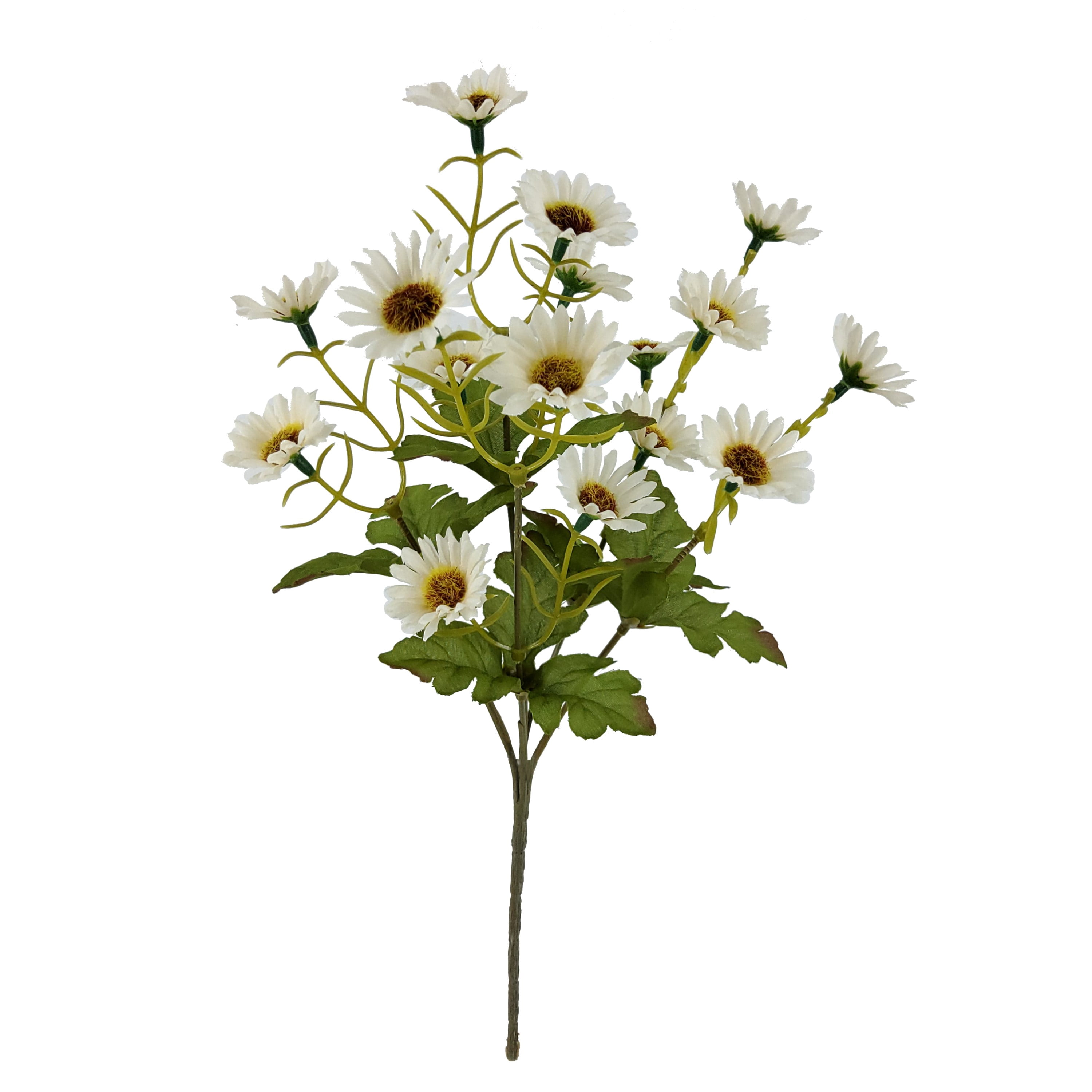 Mainstays Indoor 13.5in Artificial Polyester Daisy Floral Pick, White ...