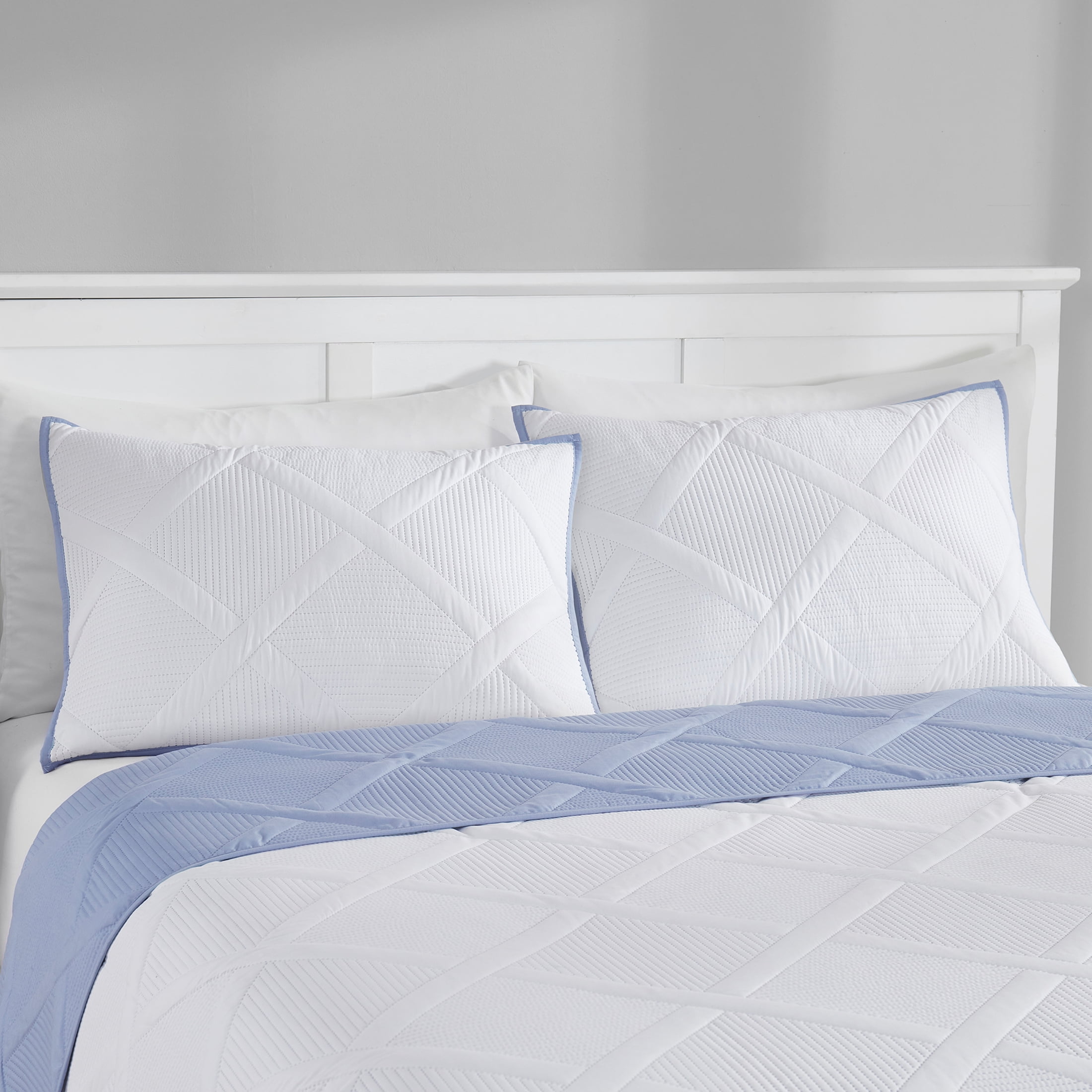 Mainstays White Diamond Pinsonic Reversible Microfiber King Pillow ...