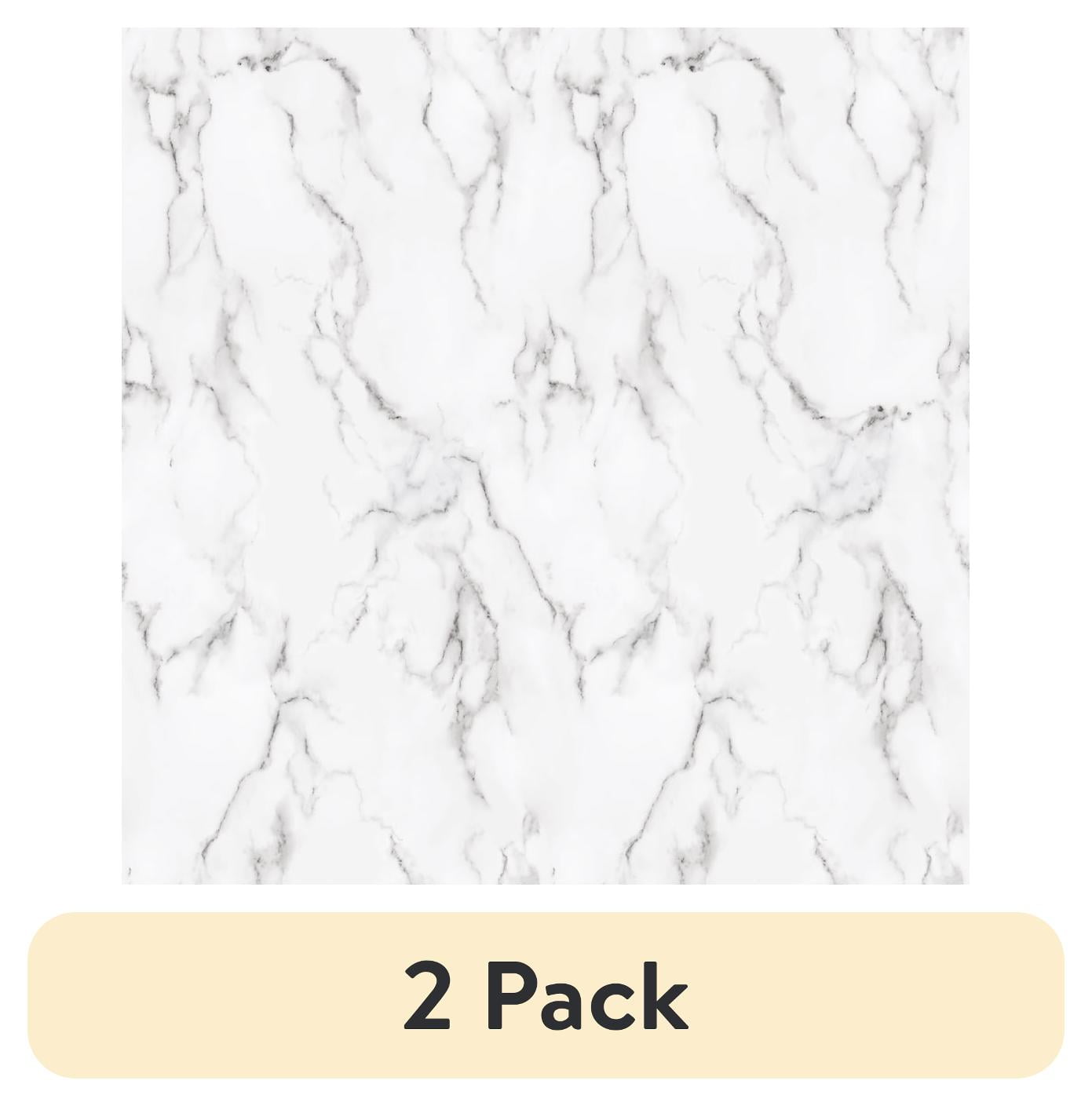 (2 pack) Mainstays White Marble, Peel and Stick Wallpaper 13.35 sq. ft ...