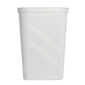 Mainstays Laundry Hamper Black 2.6 Bushel Rolling Open-Top Plastic with ...