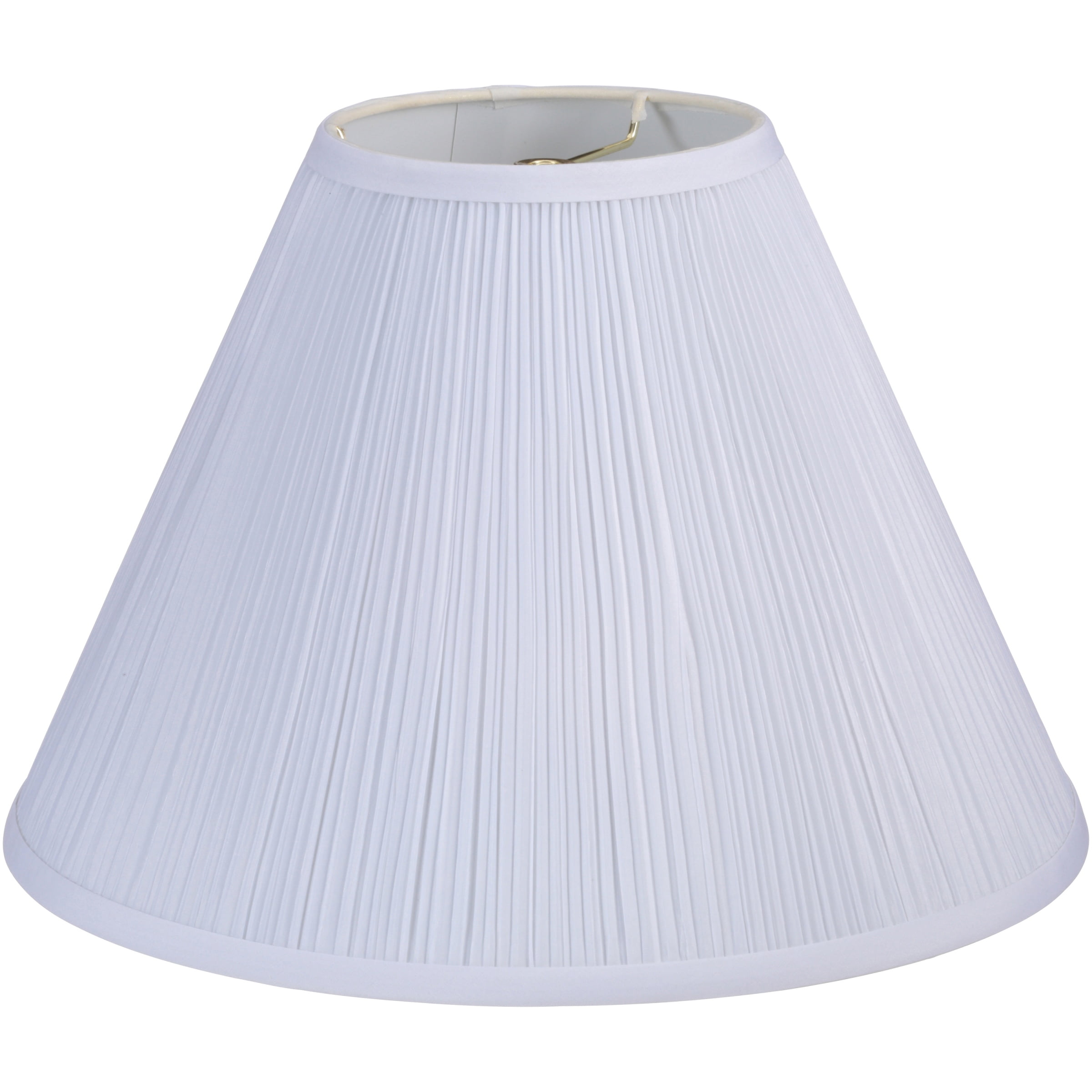 Mainstays White Soft Pleat Hardback Classic Empire Lamp Shade - Walmart.com