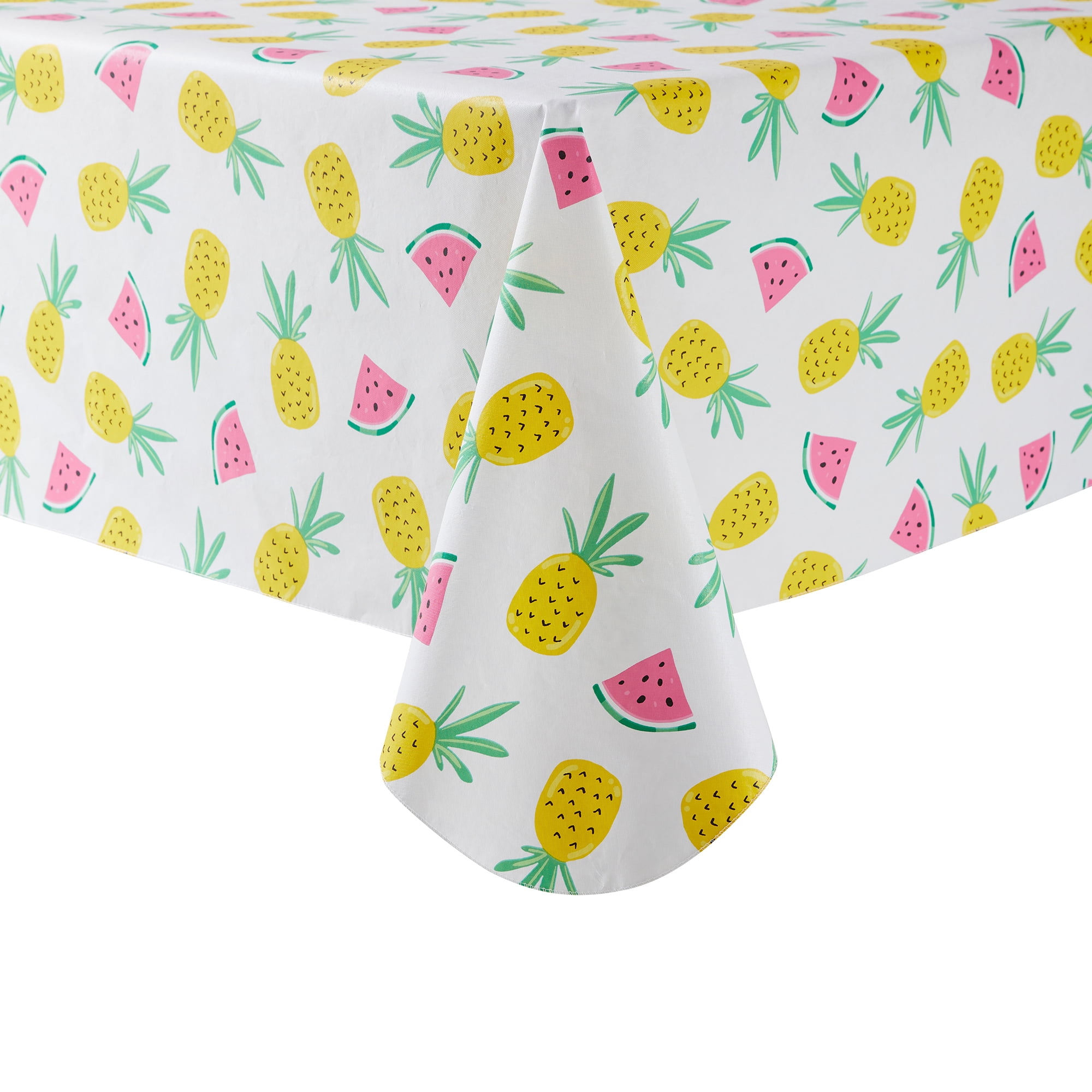 Mainstays White Tropical PEVA Tablecloth 60x102 Rectangle Indoor ...
