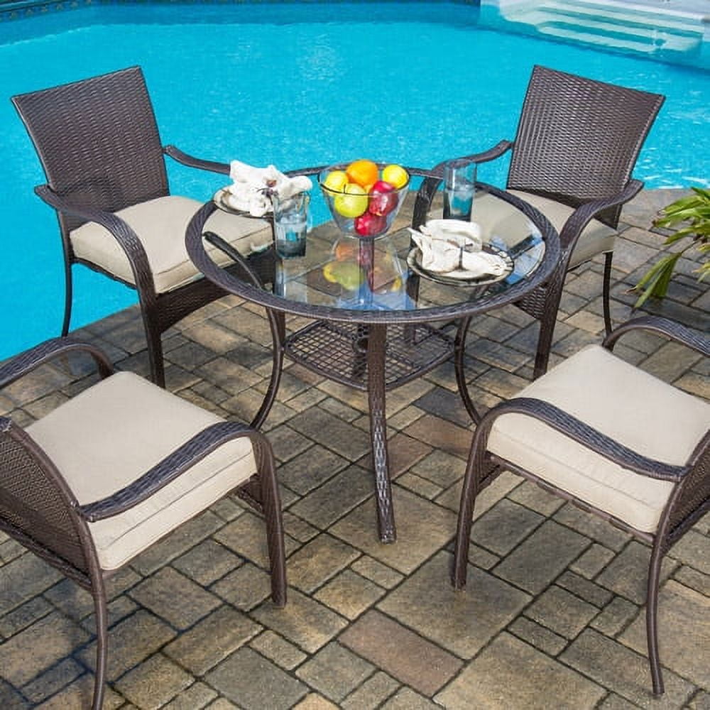 Mainstays Wicker 5-Piece Dining Set, Box 1 of 2 - Walmart.com