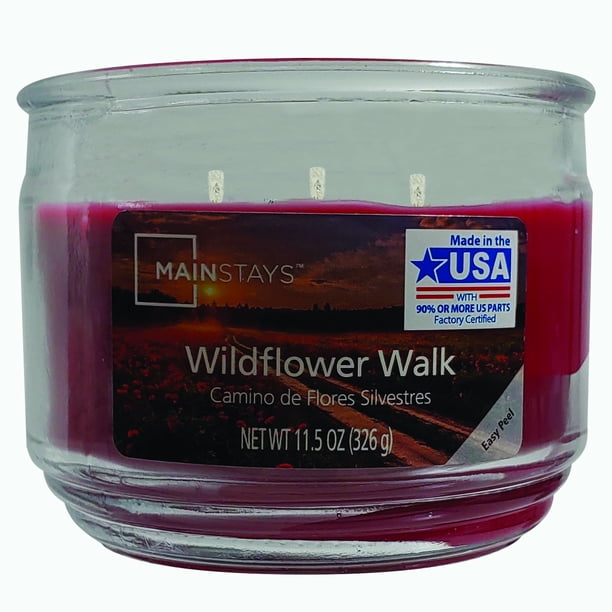 Mainstays Wildflower Walk 3-Wick 11.5 oz. Scented Candle - Walmart ...