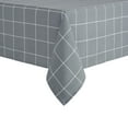 Mainstays Windowpane Fabric Tablecloth, Grey, 60"W x 84"L Rectangle ...