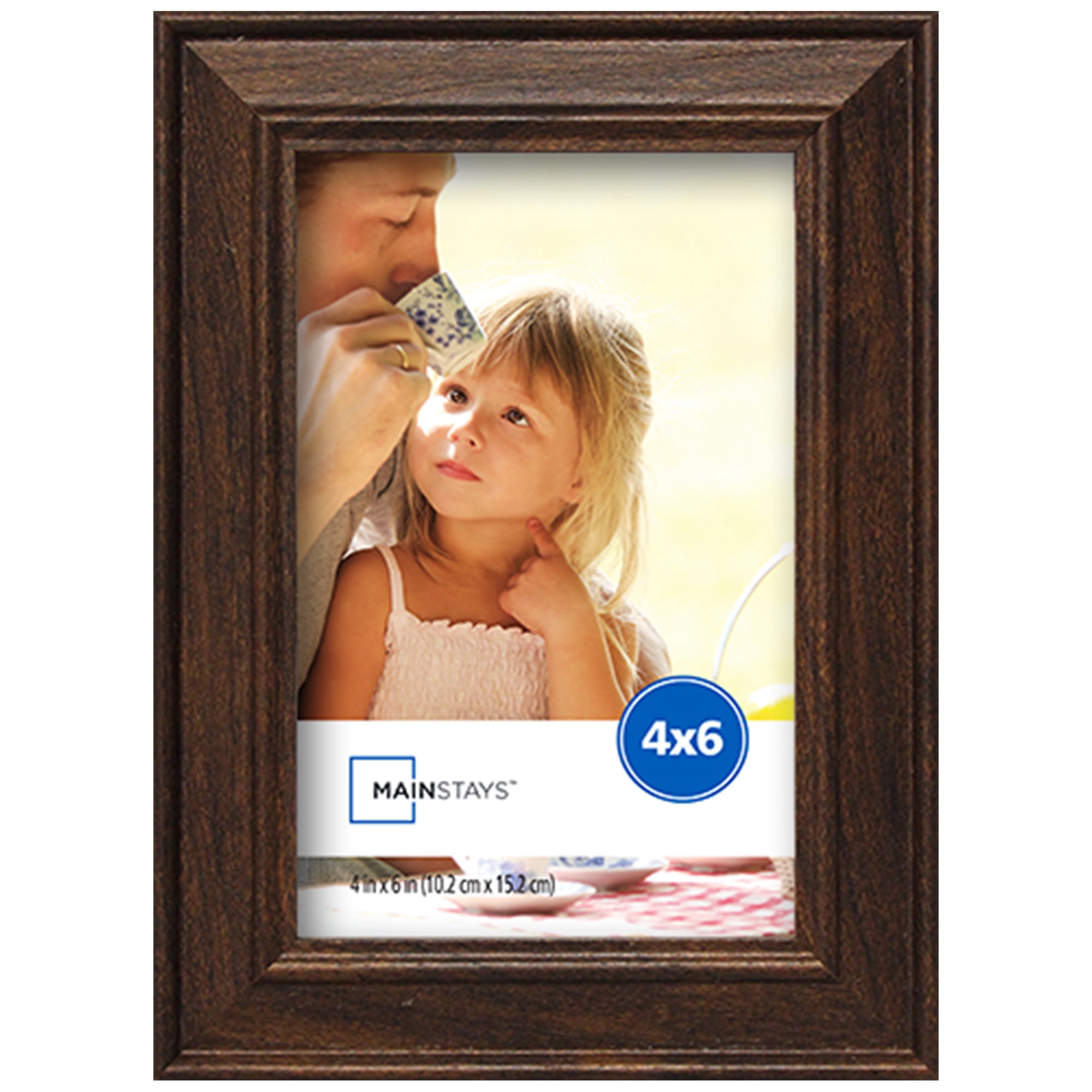 Mainstays Wood Composite Picture Frame - Holds 4x6 Photo - Walmart.com