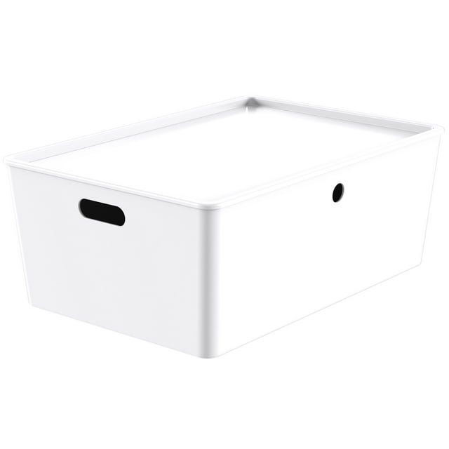 Mainstays Extra-Large Lidded Storage Container, White - Walmart.com