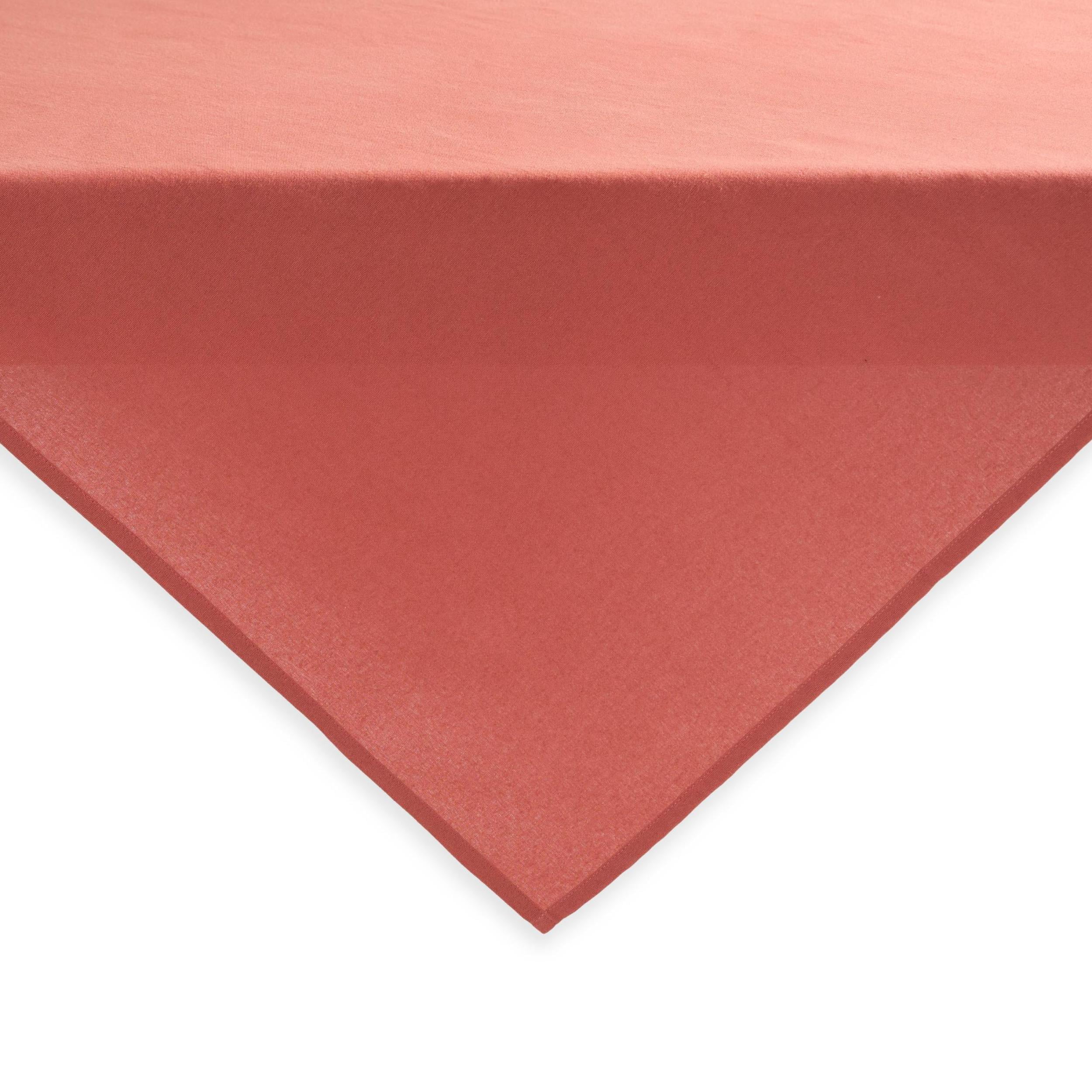 Mainstays Yale Solid Fabric Table Throw Brick 50x50 Cotton Blend ...