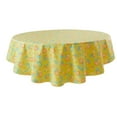 Mainstays Yellow Citrus PEVA Tablecloth, Spring & Summer, 70" Round ...