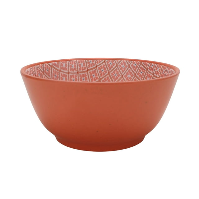 Mainstays by Becky G. & Alejandra Bamboo Melamine Cereal Bowl, Orange ...