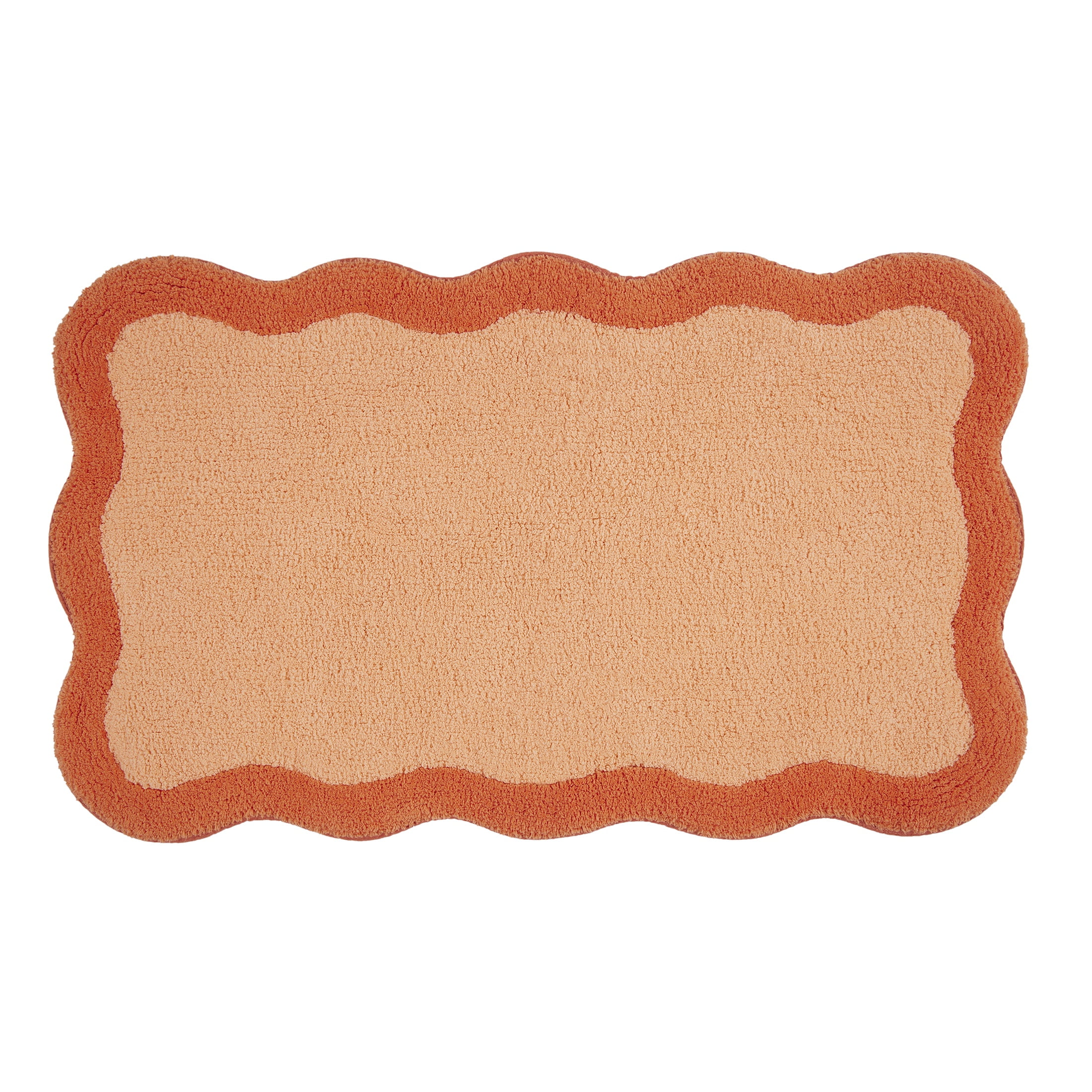 Mainstays by Becky G. & Alejandra 100% Cotton Scallop Bath Rug, Mimosa ...