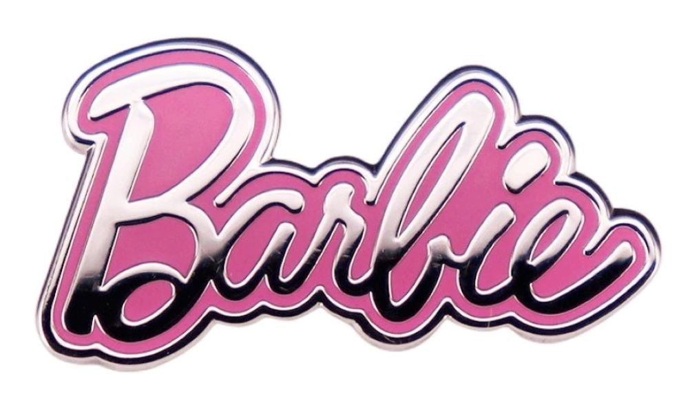 Barbie Enamel Metal Logo Pin, 1 Inch Wide, Perfect Gift for Fans ...