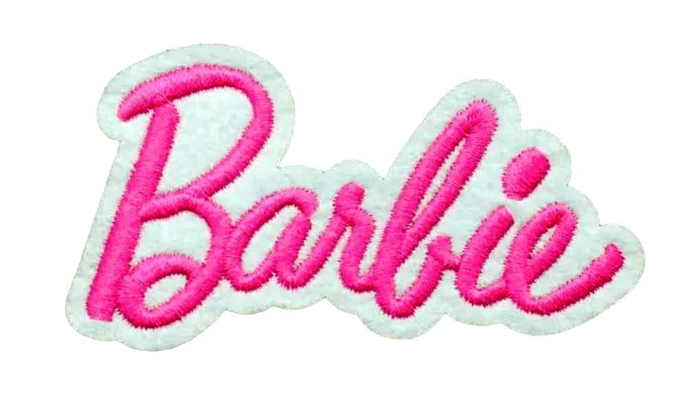 Barbie Name Logo 3 Inches Wide Embroidered Iron On Patch with ...