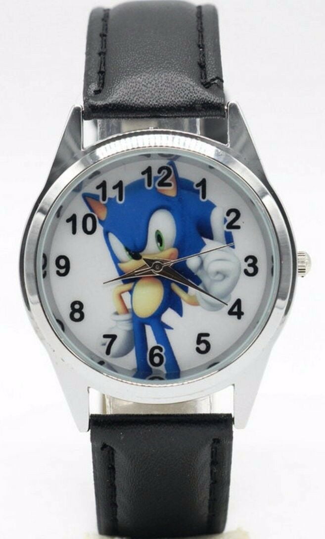 Sonic The Hedgehog Genuine Leather Band Wrist Watch for Kids - Walmart.com