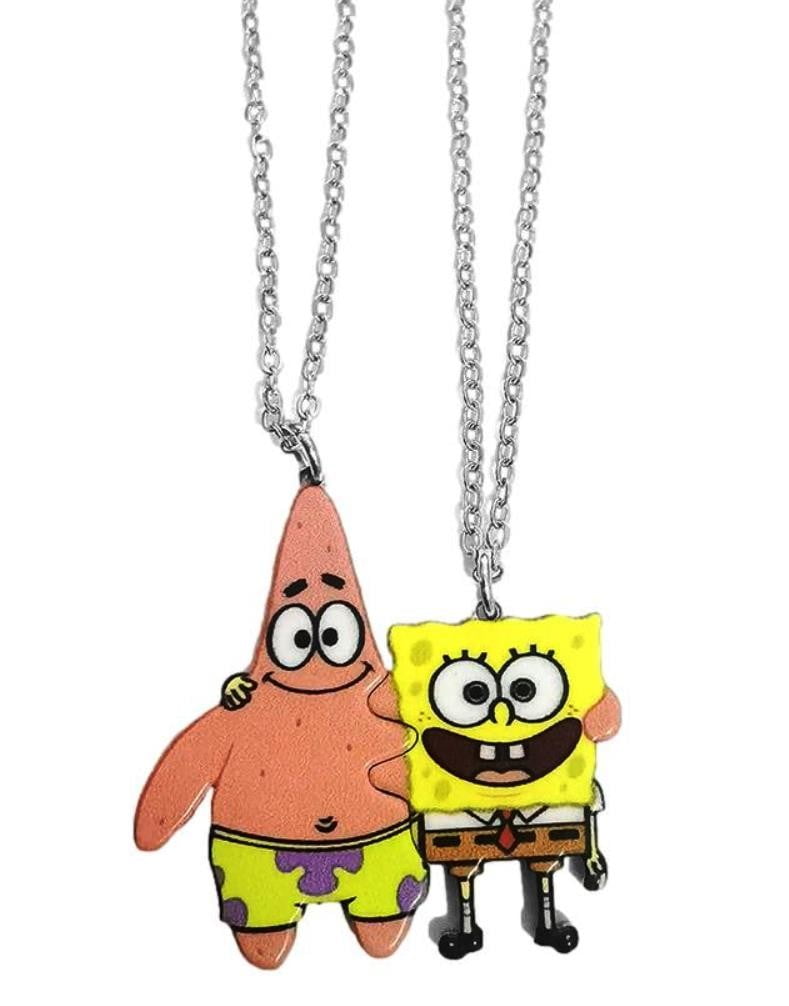 Spongebob Squarepants Jewelry: BFF 2 Piece Enamel Metal Pendant ...