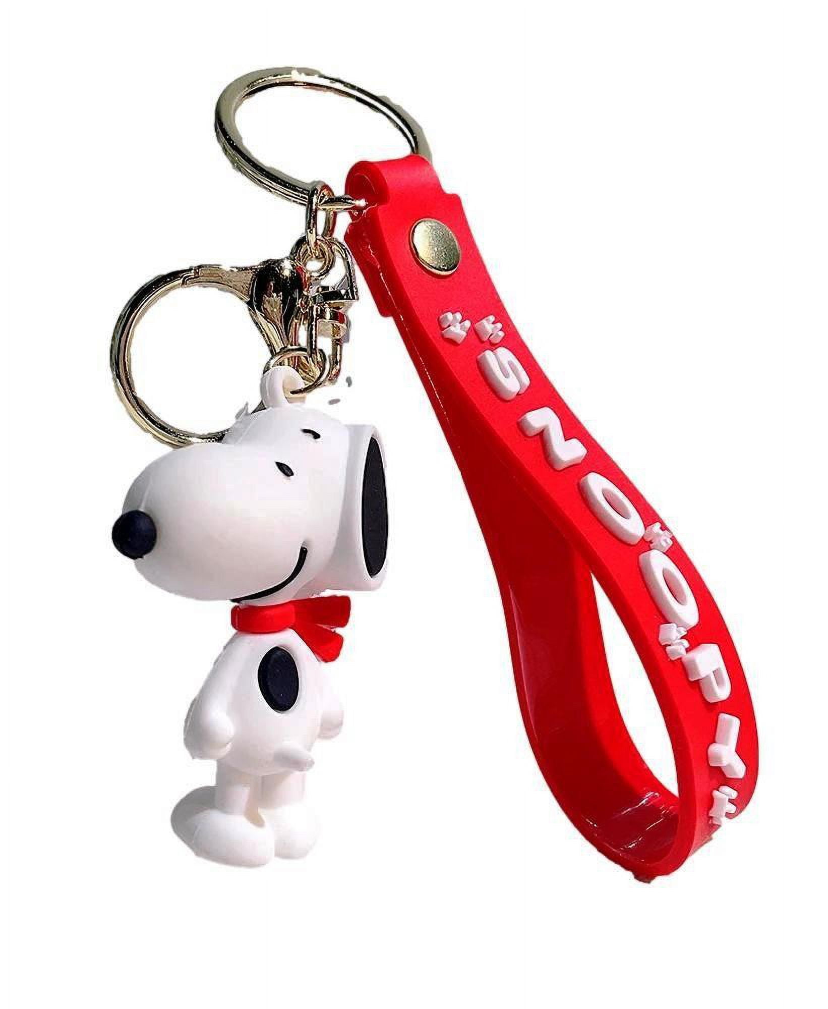 Peanuts Snoopy 3D Silicone Charm Keychain Keyring Badge Reel - Walmart.com
