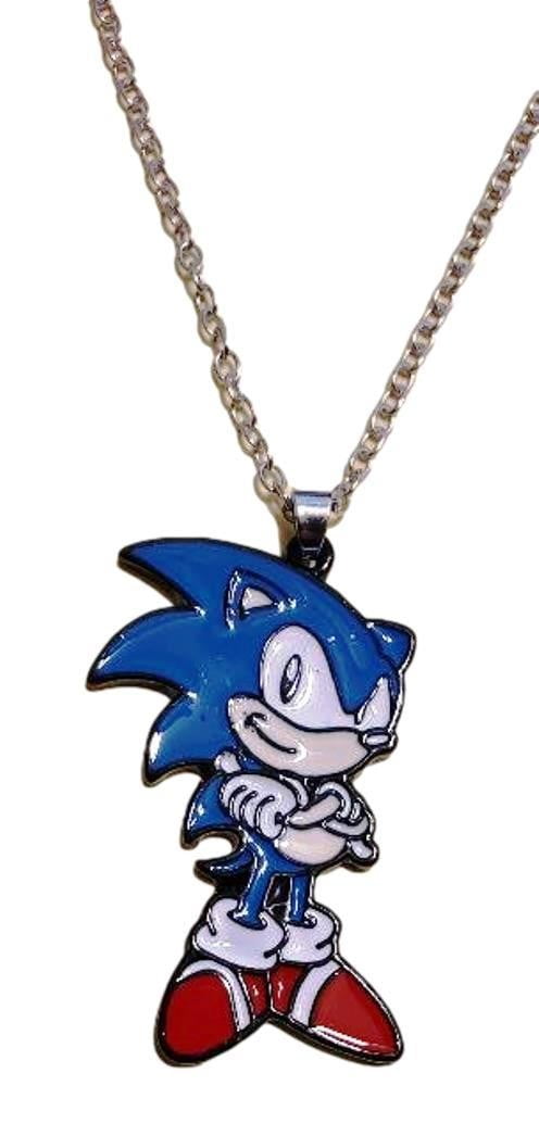 Sonic The Hedgehog Character Jewelry: Enamel Metal Pendant on Chain ...