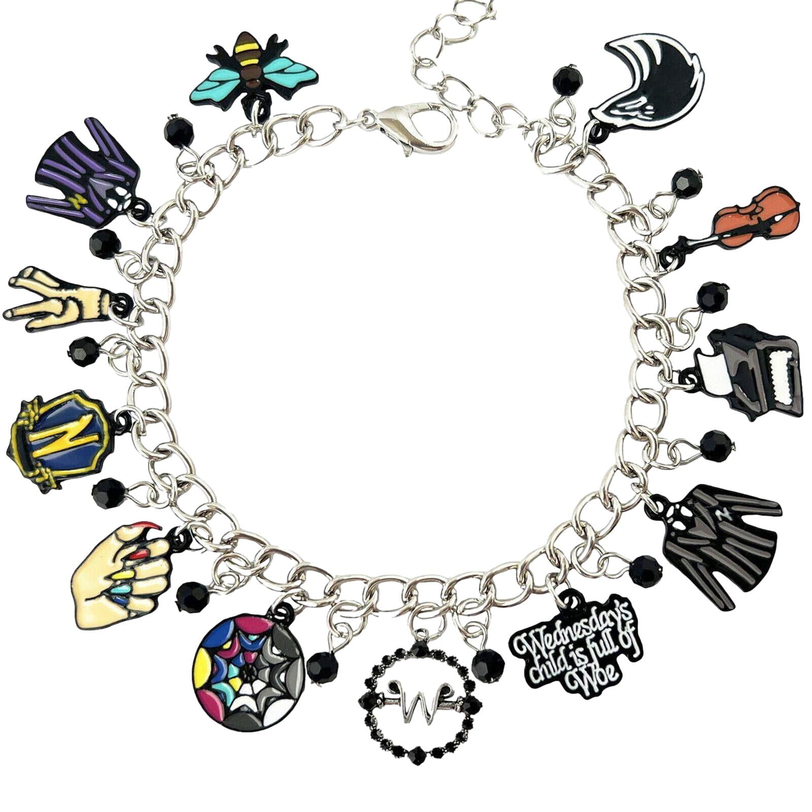 Mainstreet Classics Wednesday Addams Themed Charm Bracelet - Walmart.com