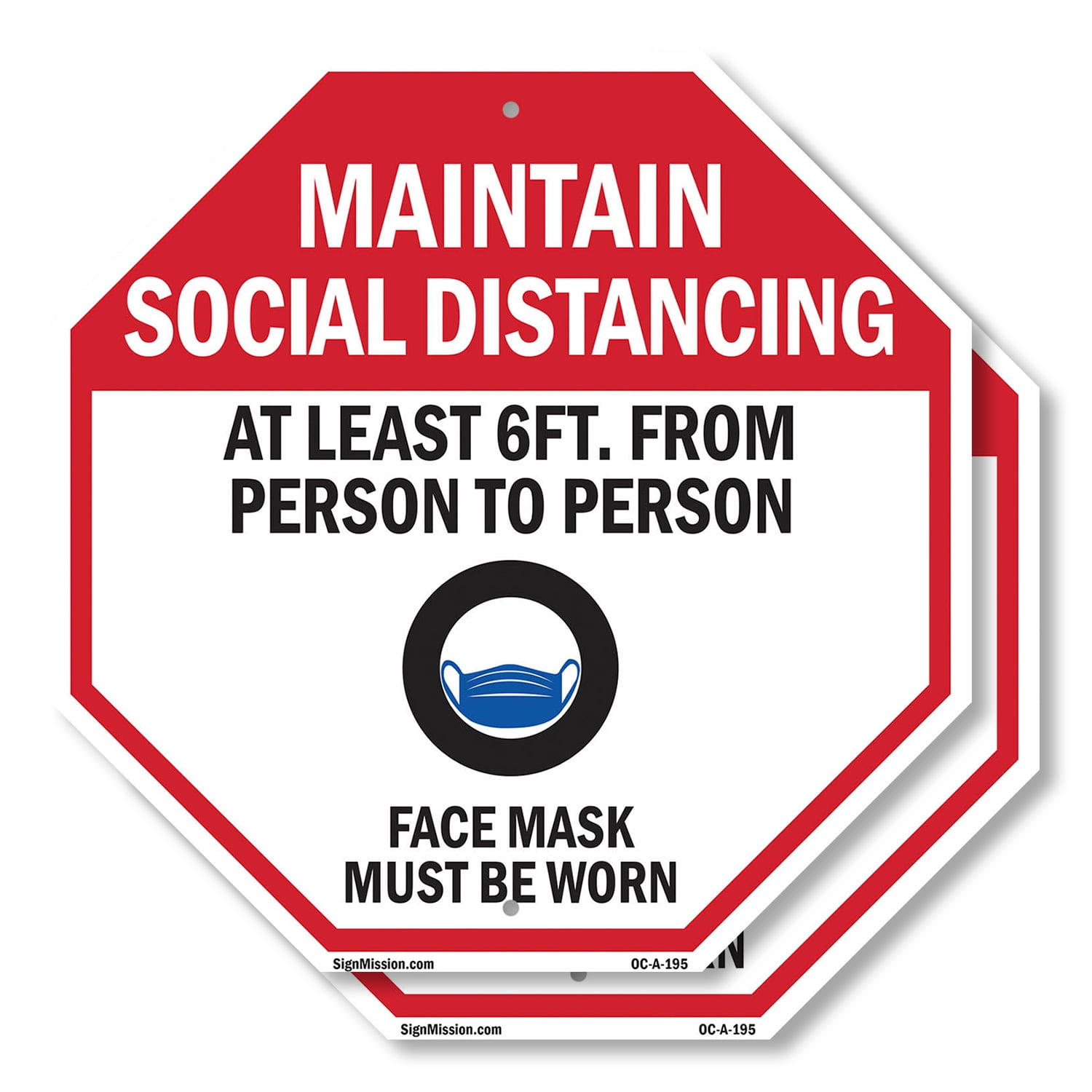 Maintain Social Distancing At Least 6ft. From Person to Person Face ...