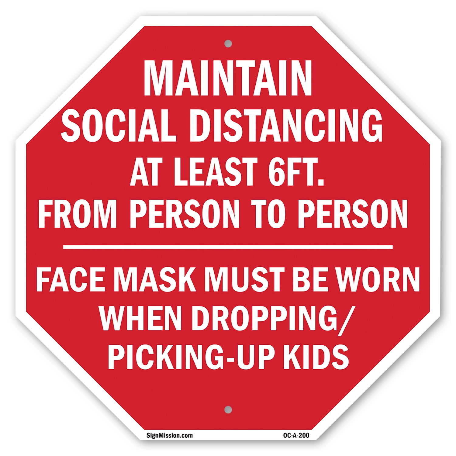 Maintain Social Distancing At Least 6ft. From Person to Person Face ...