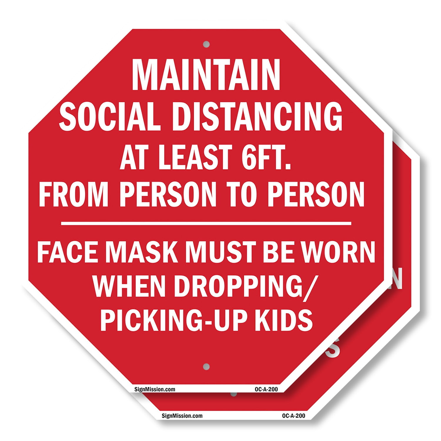 Maintain Social Distancing At Least 6ft. From Person to Person Face ...
