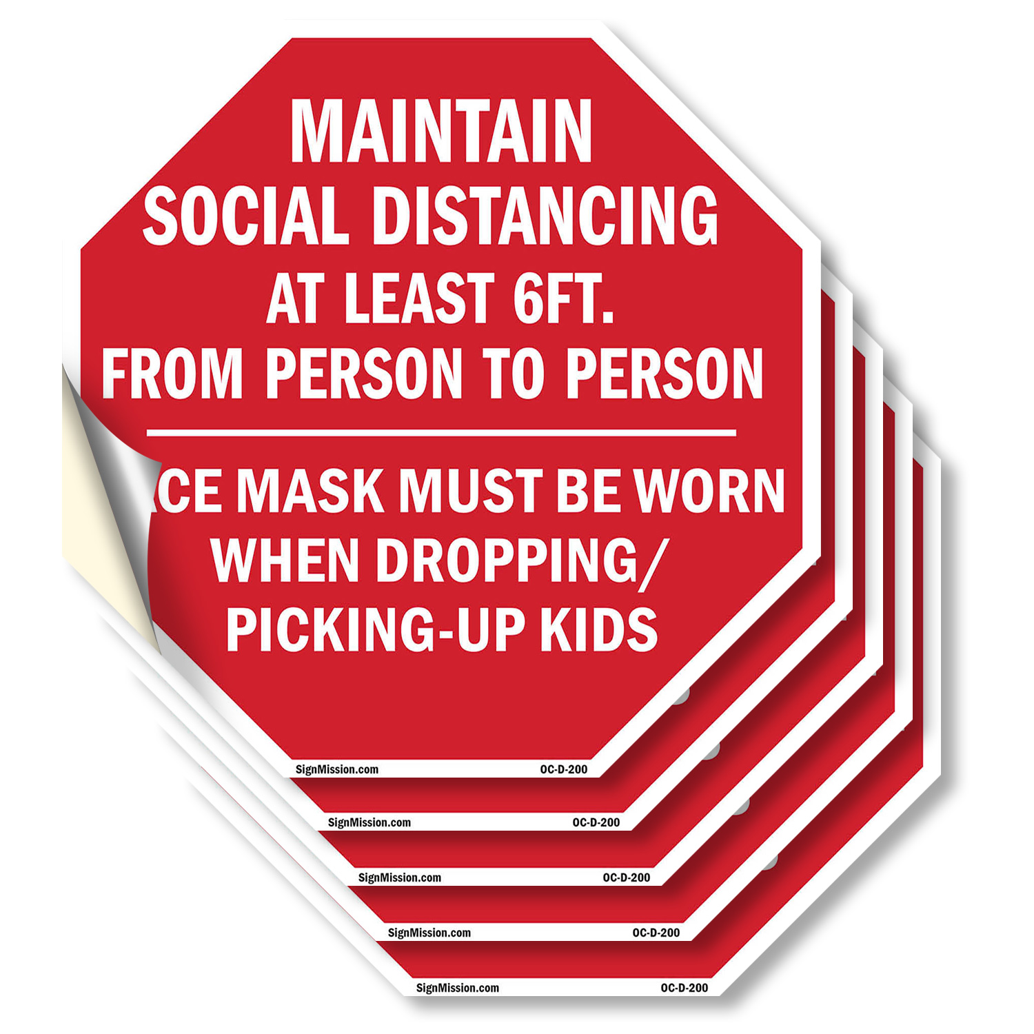 Maintain Social Distancing At Least 6ft. From Person to Person Face ...