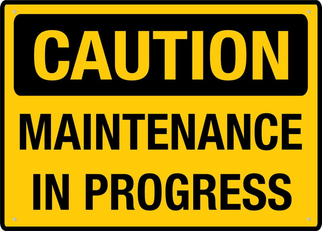 Maintenance In Progress Sign Rust Free Signs Outdoor, Metal Tin Sign ...