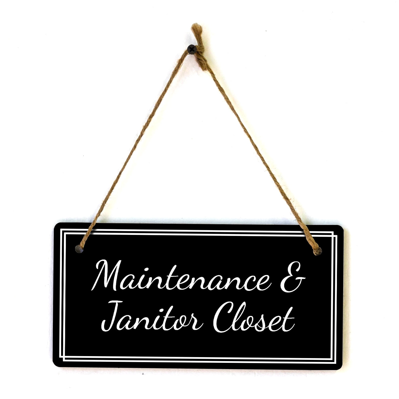 Maintenance & Janitor Closet 5x10 Hanging Plus Wall or Door Sign ...