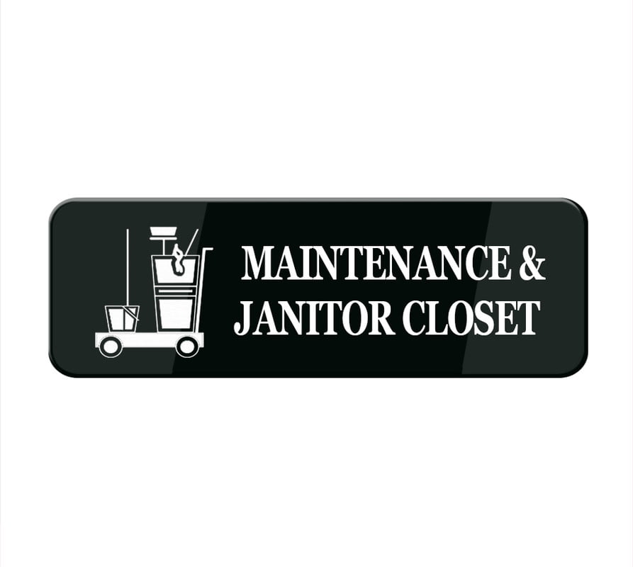 Maintenance & Janitor Closet Sign,Acrylic Sign Safety Informative Sign ...