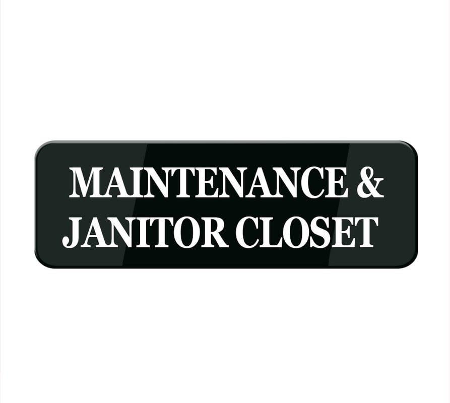 Maintenance & Janitor Closet Sign,Acrylic Sign Safety Informative Sign ...