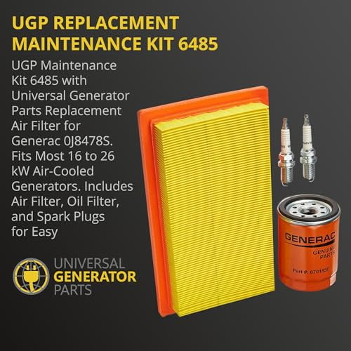 Maintenance Kit 6485 Replacement air Filter for Generac 0J8478S fits ...