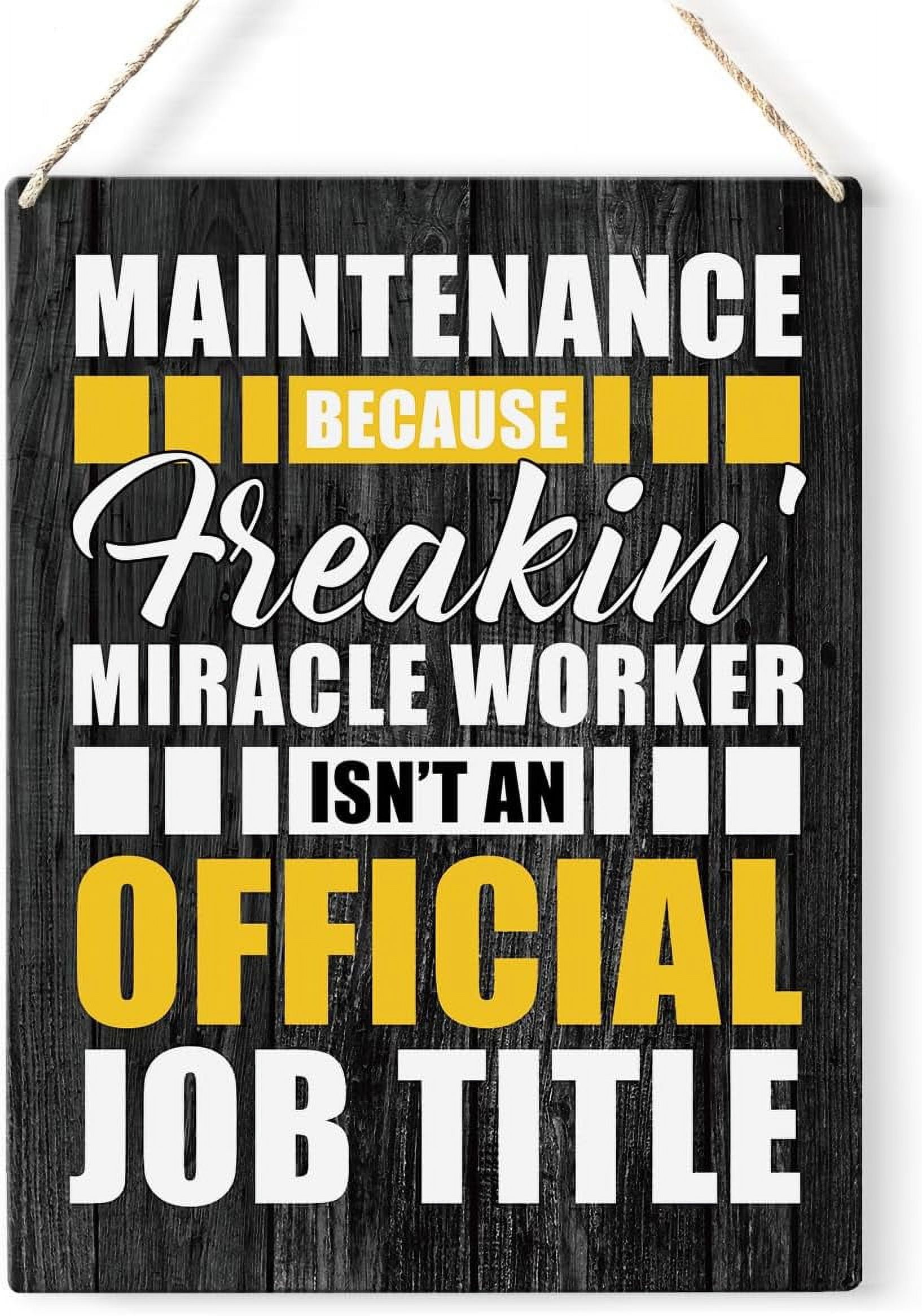 Maintenance Quote Wood Sign Maintenance Wooden Signs Rustic Hanging ...