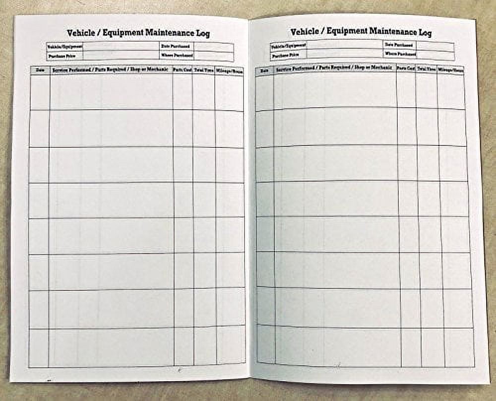 Maintenance Record, Service Repair Log Book, 10pk.: Automotive ...