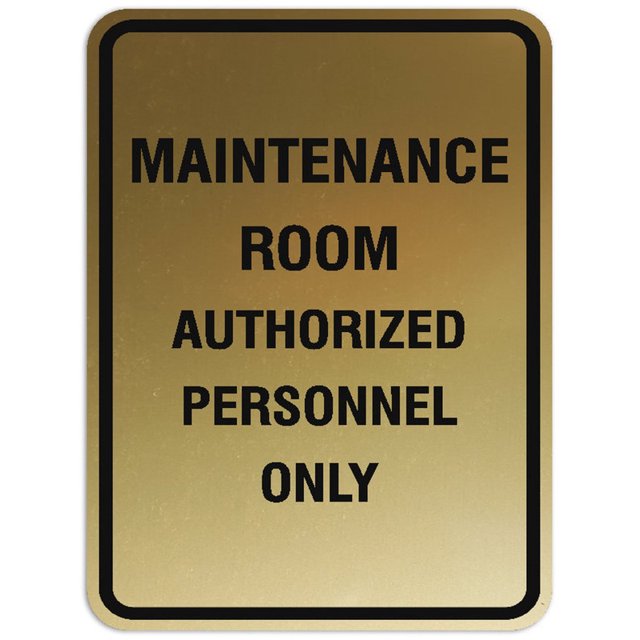 Maintenance Room Authorized Personnel Only Sign 8X12 Inch Rust Free ...