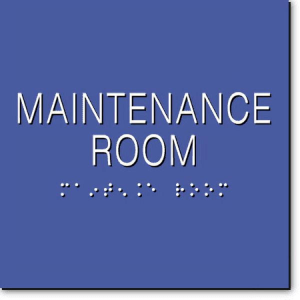 Maintenance Room Sign-Blue / White (2 Units) - Walmart.com