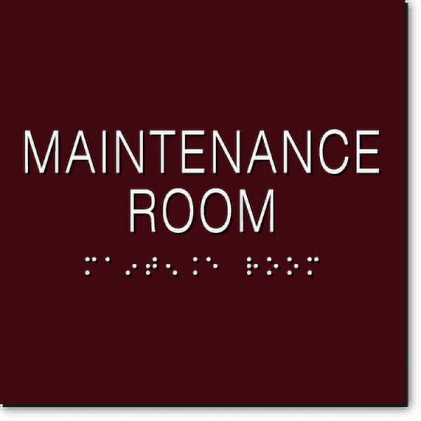 Maintenance Room Sign-Brown / White (3 Units) - Walmart.com