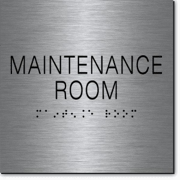 Maintenance Room Sign-Steel / Black (3 Units) - Walmart.com
