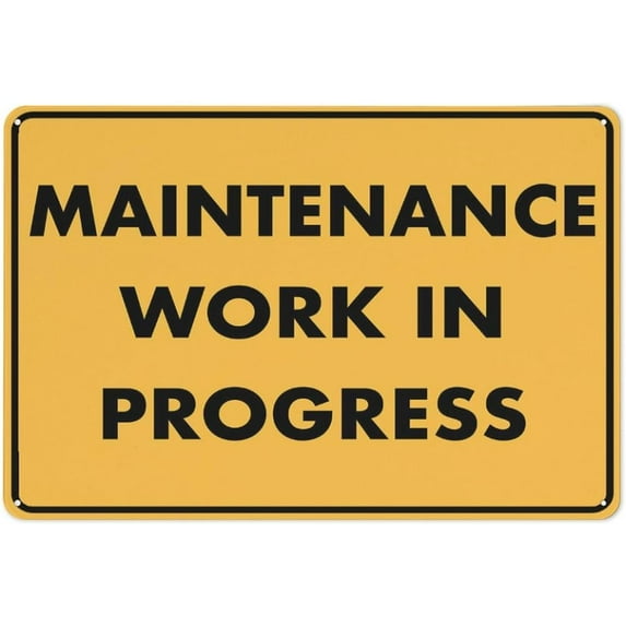 Maintenance Work In Progress Sign 12X8 Inch Aluminum Uv Ink Printed For ...