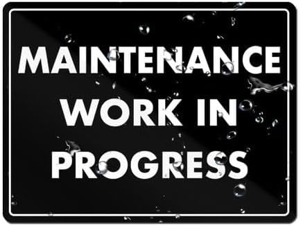 Maintenance Work In Progress Sign Self Adhesive Sign For Door Or Wall ...