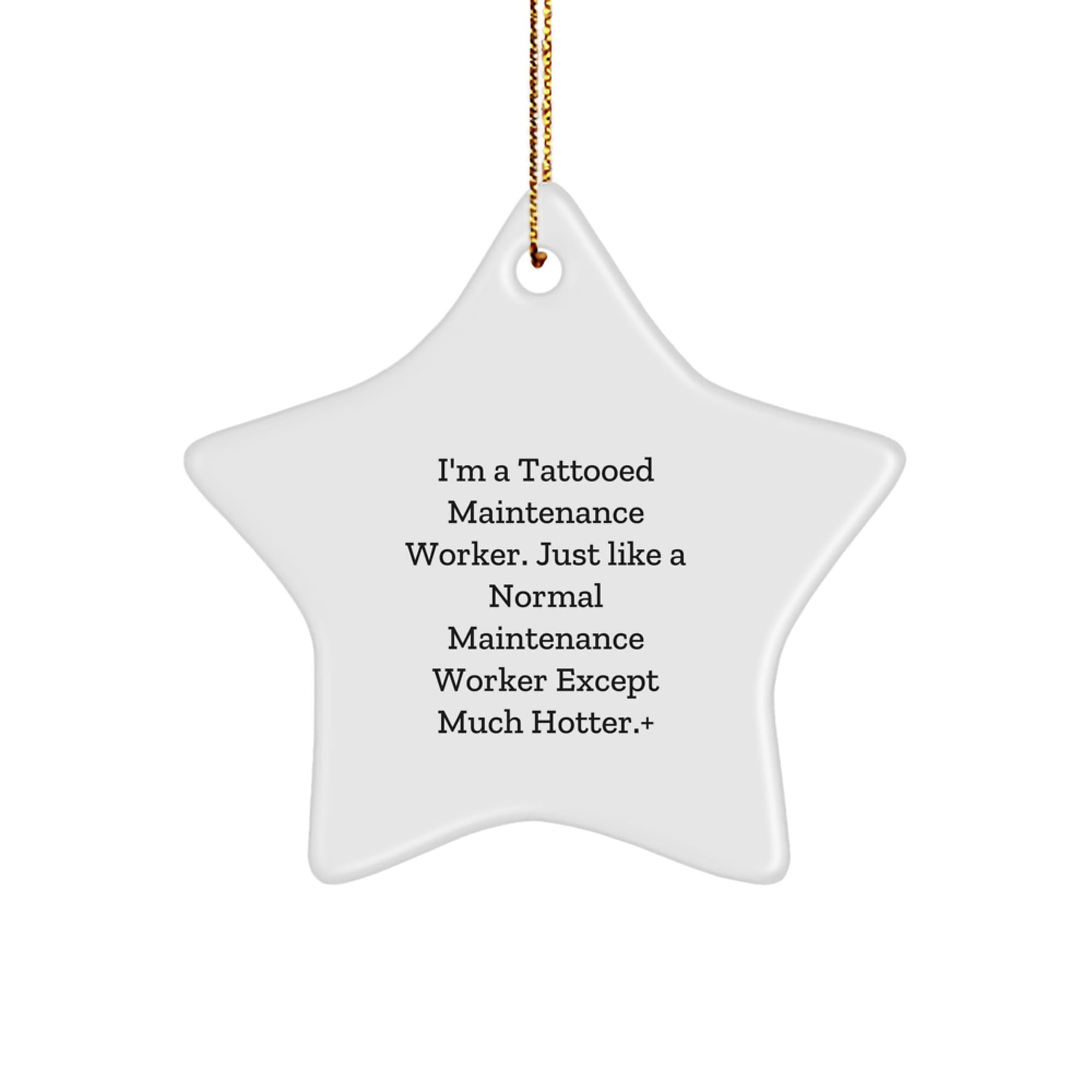 Maintenance Worker Funny Gifts from Friends, Unique Star Ornament for ...