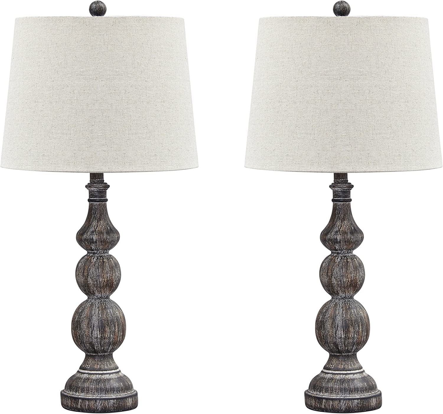 Mair Rustic Farmhouse Poly Table Lamp 2 Count, Gray - Walmart.com